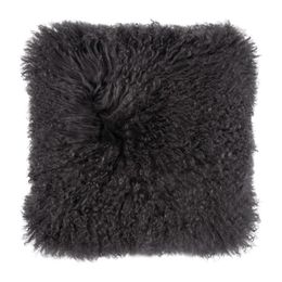 Pad Dekokissen &raquo;Glory&laquo; Echtfell grau Lammfell, Polyester B/L: 40cm x 40cm, 1 Stk.