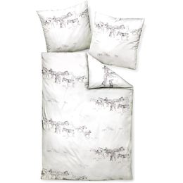 Janine Bettw&auml;sche &raquo;moments98110 07&laquo; mit Rei&szlig;verschluss grau Mako-Satin, Obermaterial: 100% Baumwolle B/L: 135cm x 200cm, 1 Stk., 1 Stk., Mako-Satin, B/L: 