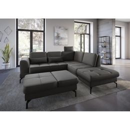 Sit & More sit&more Hocker &raquo;Bendigo&laquo; mit Klappfunktion, Bodenfreiheit 15 cm, wahlweise in 2 Fu&szlig;farben braun B/H/T: 114cm x 45cm x 71cm, NaturLEDER ,mit schwarzem