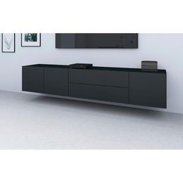 borchardt M&ouml;bel borchardt M&ouml;bel Lowboard &raquo;Sophia, TV-Schrank Breite 190 cm&laquo; Breite 190 cm, h&auml;ngend montierbar schwarz Holzwerkstoff B/H/T: 190cm x 35cm x 35cm, 2 Stk.