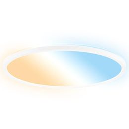 B.K.LICHT LED Panel &raquo;SHALLOW&laquo; LED-Board 1 Stk. warmwei&szlig; - kaltwei&szlig; 42x3 cm, Badlampe, Badezimmer, K&uuml;che, Wohnzimmer 1, &Oslash; 42cm H: 3cm, 1 Stk.