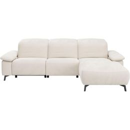 Musterring Ecksofa &raquo;MR 370, intelligenter Komfort im modernen Design&laquo; Optionale Relaxfunktion, flexible Kopfteile & klappbare Armlehnen wei&szlig; 94% Polyester, 6% 