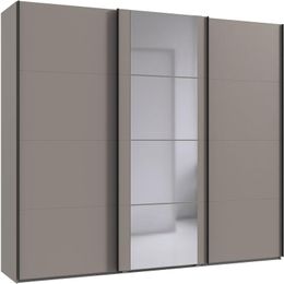 wimex Schwebet&uuml;renschrank &raquo;Bern Schiebet&uuml;renschrank&laquo; Schrank mit zus&auml;tzlicher Innenausstattung, Garderobe schwarz Holzwerkstoff B/H/T: 270cm x 236cm x 64cm,