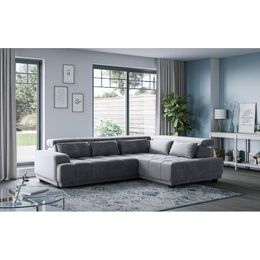 OTTO home Ecksofa &raquo;Jade L Form, Breite: 270 cm, mit Kopfteilverstellung & Nierenkissen&laquo; optional elektr. Sitztiefenverstellung grau 92% POLYESTER (PES