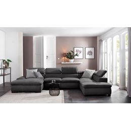 Wohnlandschaft OTTO HOME, B:350cm H:73cm T:228cm, grau, 100% Polyester;Microfaser in Antiklederoptik (100% Polyester);Luxus-Microfaser Vintageoptik