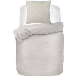 Kayori Bettw&auml;sche &raquo;Nikko&laquo; 2 Stk. Hergestellt aus GOTS-zertifizierter Bio-Baumwolle beige Leinen-Perkal, Obermaterial: 50% Baumwolle, 50% Leinen B/L: 