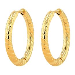 Adelia&acute;s ADELIA ́S Damen Klappcreolen "Ohrringe &ndash; Klappcreole aus Edelstahl", gold, Edelstahl, Ohrringe, Perfekt als Geschenk f&uuml;r besondere Menschen