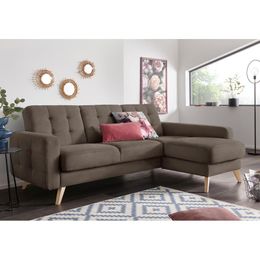 exxpo - sofa fashion Ecksofa &raquo;Nappa, kompakt und komfortabel, bequem, zeitloses Design, L-Form&laquo; tolle Detailverarbeitung, inkl. Bettfunktion und 