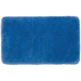 G&ouml;zze Badematte &raquo;&raquo;DELUXE&laquo;&laquo; rutschhemmend beschichtet fu&szlig;bodenheizungsgeeignet mit extra hohem Flor blau Polyester rechteckig (50cm x 70cm ), 1 Stk.