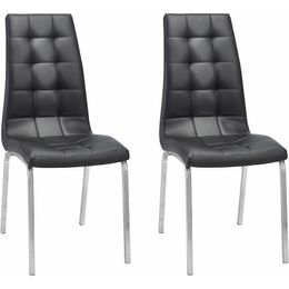 OTTO home 4-Fu&szlig;stuhl &raquo;Lila&laquo; (Set) 2 Stk.(2 St&uuml;ck) Bezug in Kunstleder, verchromtes Metallgestell schwarz Kunstleder;Sitz und R&uuml;cken bequem gepolstert 