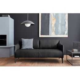 2,5-Sitzer W.Schillig, B:194cm H:78cm T:84cm, schwarz, Longlife Xtra-Leder Z59: Glattleder mit modischer Pr&auml;gung. Hautst&auml;rke 0, 9 - 1, 1 mm., Sofas,