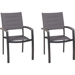 Merxx Gartensessel &raquo;Pisa&laquo; Set, 2 Stk. tlg. Armlehnen aus Kunststoff Bezug: 70% Kunststoff, 30% Polyester B/H/T: 56cm x 90cm x 64cm