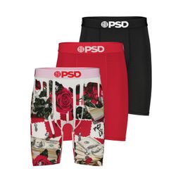 PSD Herren Boxershorts "3 PACK - ROSE CHECKER Herren", Gr. M, bunt, 90% Polyester, 10% Elasthan, Unterhosen