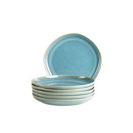 M&auml;ser M&Auml;SER Dessertteller &raquo;Cordelia, Teller Set aus Steinzeug&laquo; Geschirr-Set gr&uuml;n Steinzeug 22cm