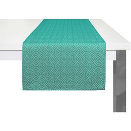Adam Tischl&auml;ufer &raquo;Graphic Ventus&laquo; blau Bio-Baumwolle B/L: 50cm x 150cm, 1 Stk., eckig