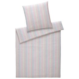 Elegante Bettw&auml;sche &raquo;Dueodde&laquo; 2 Stk. angenehmes Hautgef&uuml;hl pink Seersucker, Obermaterial: 100% Baumwolle B/L: 135cm x 200cm, 1 Stk., 1 Stk., Seersucker, B/L: 