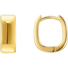 Thomas Sabo Damen Thomas Sabo Paar Creolen &raquo;Schmuck Silber 925 Ohrringe mit eckiger Form&laquo; gold Silber 925 (recycelt)