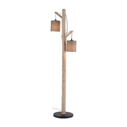 JUST LIGHT Stehlampe &raquo;TRIBU&laquo; E27 1 Stk. ExklusiveE27, Schalter, Schnurschalter, getrennt schaltbar grau 2, 1 Stk.