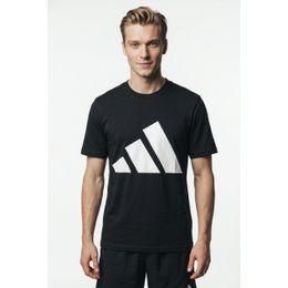 Herren T-Shirt "ESSENTIALS BIG LOGO", schwarz-wei&szlig;, Gr. S, adidas Sportswear, Obermaterial: 100% Baumwolle, Shirts, klassische Silhouette, mit