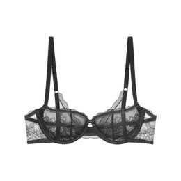 Triumph Damen Balconette-BH "Comfort Allure", Gr. 80schwarz, Microtouch, Obermaterial: 66% Polyamid, 24% Polyester, 10% Elasthan, BHs, Komfort-B&uuml;gel,