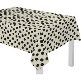 Adam Tischdecke &raquo;Dots&laquo; aus Leinen und Bio-Baumwolle schwarz Bio-Baumwolle, Leinen B/L: 250cm x 145cm, 1 Stk., rechteckig
