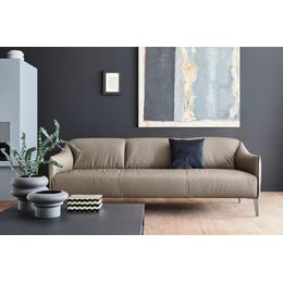 3-Sitzer W.Schillig, B:224cm H:78cm T:84cm, braun, Longlife Xtra-Leder Z59: Glattleder mit modischer Pr&auml;gung. Hautst&auml;rke 0, 9 - 1, 1 mm., Sofas,