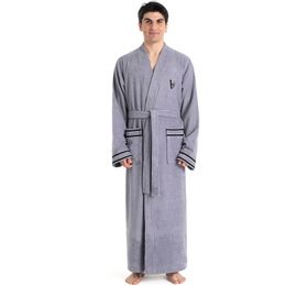 Bruno Banani Herrenbademantel &raquo;Roy, ideal f&uuml;r Sauna & Spa, Standardl&auml;nge & &Uuml;berl&auml;nge&laquo; 1 Stk. farblich abgesetzten Streifen, Bademantel, S-3XL, auch in extra lang 