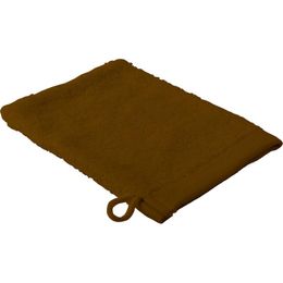 Waschhandschuh braun Baumwolle B/L: 16cmx22cm, 3 Stk.