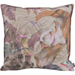 HOCK Dekokissen &raquo;Lilly Love&laquo; mit Vogelprint in Aquarelloptik, Kissenh&uuml;lle mit F&uuml;llung, 1 St&uuml;ck bunt Baumwolle B/L: 50cm x 50cm, 1 Stk.
