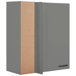 Optifit Eckh&auml;ngeschrank &raquo;Elga&laquo; mit Soft-Close-Funktion und Metallgriff, Breite 80 cm grau Holzwerkstoff basaltgrau, B/H/T: 80cm x 89,6cm x 34,9cm, 