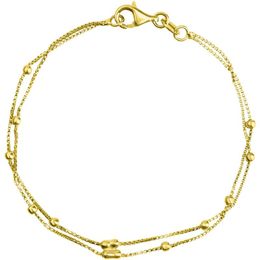 Firetti Damen Armband &raquo;Schmuck Geschenk Silber 925 Armschmuck Armkette Kugeln&laquo; gold 19cm, Silber 925 (Sterlingsilber)