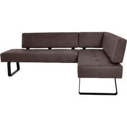 K+w Komfort & Wohnen K+W Komfort & Wohnen Eckbank &raquo;Spider II&laquo; Sitzsteppung, bequem durch Sandwichbauweise, 2 Stellma&szlig;e braun B/H/T: 227cm x 88cm x 165cm, Microfaser 1, 