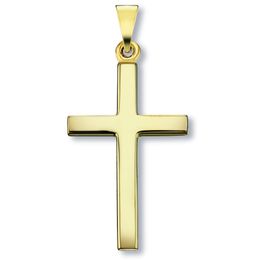 ONE ELEMENT Damen Kette mit Anh&auml;nger "Schmuckset - Set mit Halskette Kreuz Anh&auml;nger aus 333 Gelbgold", Gelbgold 333 Gold, gold, Gelbgold 333, Gold,