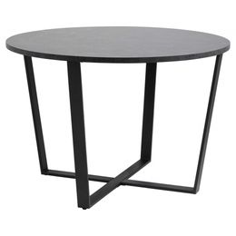 Esstisch ACTONA GROUP, B:110cm H:75cm T:110cm, schwarz, K&uuml;che, Tische, "Amble", Esstisch, K&uuml;chentisch, Schwarz, Marmorfarbig rund/rechteckig