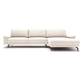 Creation BY ROLF BENZ Ecksofa &raquo;CR.450 elegantes Designsofa mit hohem Sitzkomfort&laquo; wei&szlig; B/H/T: 274cm x 95cm x 178cm, Leder OSKAR, Recamiere rechts