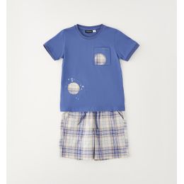 sarabanda M&auml;dchen Shorts "BABY BOY SUMMER SET", blau, Gr. 80, 100% Baumwolle, Hosen