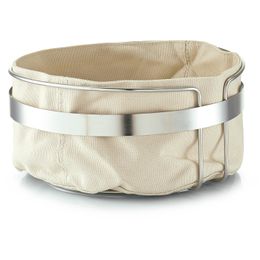 zeller PRESENT Brotkorb, B/H/L: 10,8cm, beige, Lebensmittelaufbewahrungsbeh&auml;lter, mit Stofftasche