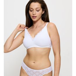 Triumph Damen B&uuml;gel-BH "Amourette N01", Gr. 90, wei&szlig;, Microtouch, Obermaterial: 75% Polyamid, 25% Elasthan, unifarben, BHs, mit Spitzendetails und