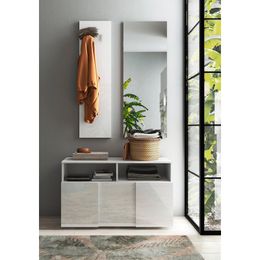 Home Affaire Garderoben-Set &raquo;Dama 3tlg. Breite 91 cm, H&ouml;he 187 cm, Front in 3D-Optik,&laquo; 3 Stk. tlg. wei&szlig; Einheitsgr&ouml;&szlig;e