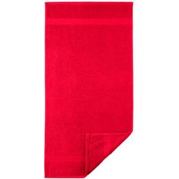 Egeria Badetuch &raquo;Diamant&laquo; Uni Programm mit schmaler Bord&uuml;re, 100 % Baumwolle rot Frotteevelours, Obermaterial: 100% Baumwolle B/L: 70cmx140cm, 1 Stk., 