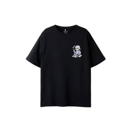 name it T-Shirt 'NKMLASSE' Jungen Gr&ouml;&szlig;e 158/164 hellblau / lavendel / schwarz