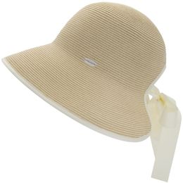 Chillouts Damen Sonnenhut "Red Oak Hat", beige, Gr. S, Obermaterial: 100% Papierstroh, H&uuml;te, Femininer Sonnenhut mit Schleife am Hinterkopf