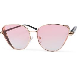 styleBREAKER Damen Sonnenbrille "Cateye Sonnenbrille mit Glitzer Side Shield", pink, Modisch, Sonnenbrillen