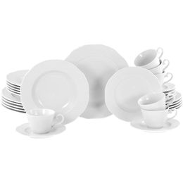 Creatable Kombiservice &raquo;Arianne Weiss, Service 30-tlg.&laquo; Klassisch, Zeitlos Porzellan 30