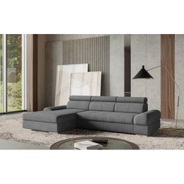 Sit & More sit&more Ecksofa &raquo;Broadway L-Form&laquo; inklusive Kopfteilverstellung, wahlweise mit Schlaffunktion grau 90% Polyester, 10% Polyamid B/H/T: 284cm x 79cm x 