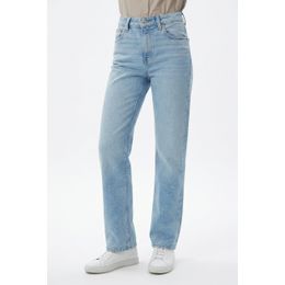 Damen Straight-Jeans "HGH RS STRGHT CK ESS", blau, Gr. 32, Calvin Klein Jeans, Denim/Jeans, Obermaterial: 99% Baumwolle, 1% Elasthan, Jeans, Mit