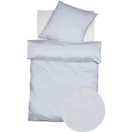 Fleuresse Bettw&auml;sche &raquo;Porto&laquo; 2 Stk. 100% Baumwolle, in Gr. 135x200, 155x220, 200x200cm, Rei&szlig;verschluss grau Buntgewebe, Obermaterial: 100% Baumwolle B