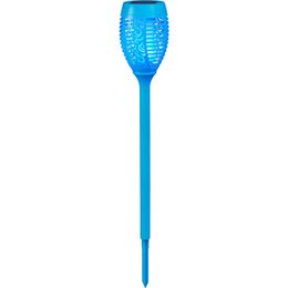 Bonetti LED Gartenfackel LED-Modul 3 Stk. LED Solar Gartenfackel mit realer Flamme 3er Set blau H: 72cm, 3 Stk.
