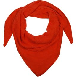 styleBREAKER Damen Dreieckstuch "Strick Dreiecktuch Einfarbig", orange, Modisch, Obermaterial: 10% Viskose CV. 5% Alpaka WP. 75% Polyacryl PAN. 10%