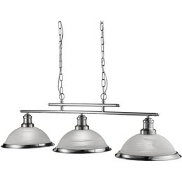 Searchlight H&auml;ngeleuchte "Bistro 3Lt Bar Pendant", 3, H: 27cm, 1 Stk., silber, Wohnzimmer, Leuchten